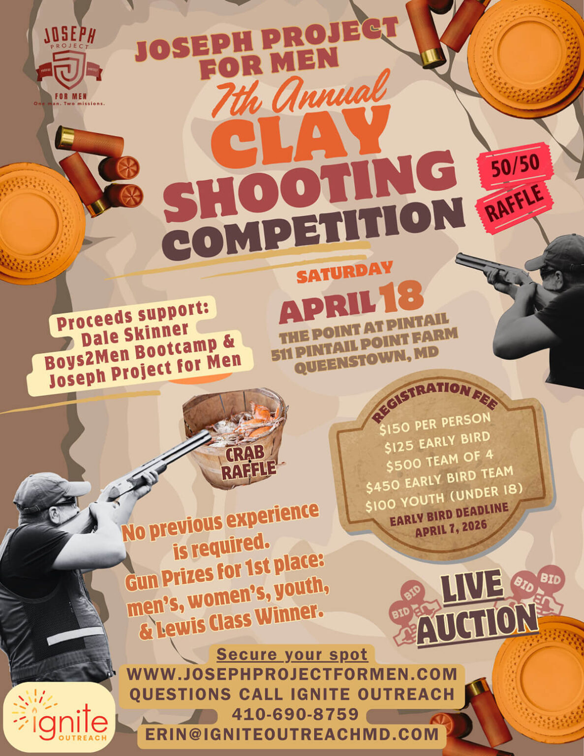 Dale Skinner Boys 2 Men Clay Shoot Fundraiser – The Joseph Project for Men